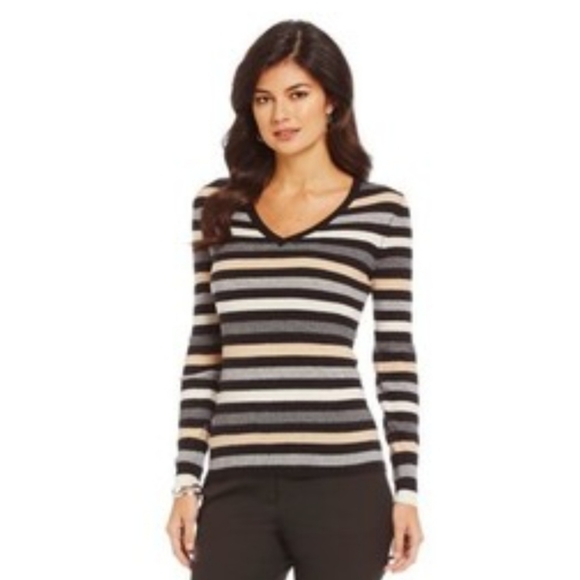 Alex Marie | Sweaters | Alex Marie Cashmere Sweater Brown Striped Xl ...